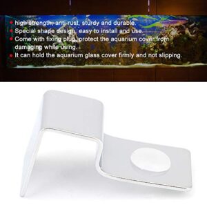 TOPINCN 4Pcs Aquarium Cover Bracket Stainless Steel Fish Tank Glass Cover Clips Aquarium Cover Glass Clip Fish Tank Lid Holder Support(5mm)