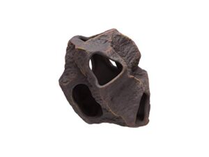 plecoceramics ceramic magma boulder stone decoration - aquarium fish tank hideway decor - for cichlids plecos bettas