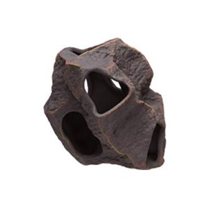 Plecoceramics Ceramic Magma Boulder Stone Decoration - Aquarium Fish Tank Hideway Decor - for Cichlids Plecos Bettas