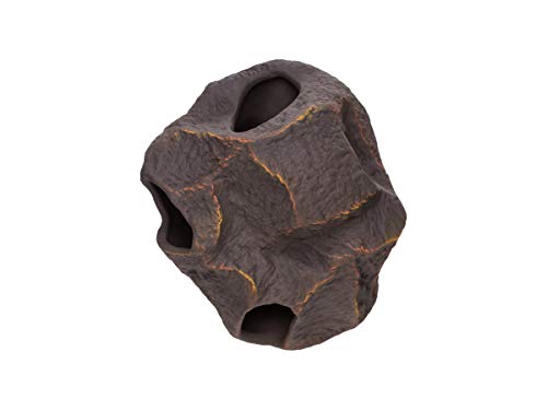 Plecoceramics Ceramic Magma Boulder Stone Decoration - Aquarium Fish Tank Hideway Decor - for Cichlids Plecos Bettas