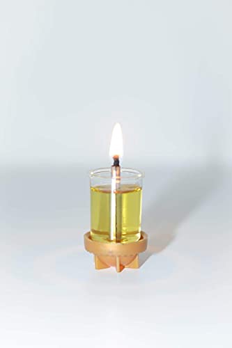 Shalhevet Light Mehadriner Edible Pre Filled Cups Olive Oil Hanukah Chanukah Menora 44 Filled Cups 2.5 Hour Burn Time