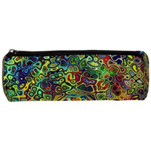 colored fractal mandala pencil bag pen case stationary case pencil pouch desk organizer makeup cosmetic bag for school office