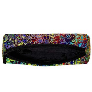 Colored Fractal Mandala Pencil Bag Pen Case Stationary Case Pencil Pouch Desk Organizer Makeup Cosmetic Bag for School Office