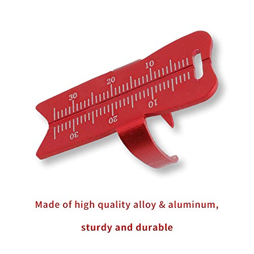 Endodontic Measuring Ring File Finger Ruler Red, Aluminium Dental Root Canal Measurement Instrument 3.5-cm, 1.4-Inch, Easy to Use - Lightweight & Durable