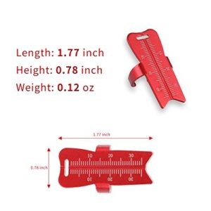 Endodontic Measuring Ring File Finger Ruler Red, Aluminium Dental Root Canal Measurement Instrument 3.5-cm, 1.4-Inch, Easy to Use - Lightweight & Durable