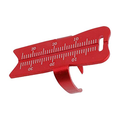 Endodontic Measuring Ring File Finger Ruler Red, Aluminium Dental Root Canal Measurement Instrument 3.5-cm, 1.4-Inch, Easy to Use - Lightweight & Durable