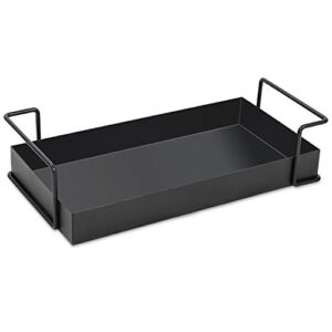 gdgdtoo bathroom tray for counter,metal countertop organizer decorative tray,toilet tank storage tray,black vanity organizer for tissues,candles,soap,towel,plant