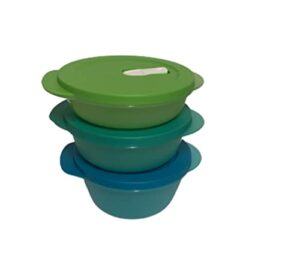 tupperware crystalwave round set, 1.75, 2.5 & 3.5 cup,