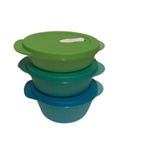 Tupperware CRYSTALWAVE round set, 1.75, 2.5 & 3.5 Cup,