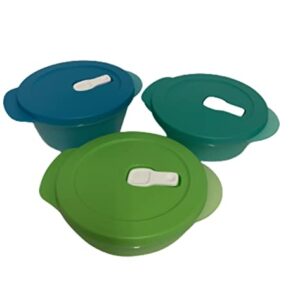 Tupperware CRYSTALWAVE round set, 1.75, 2.5 & 3.5 Cup,