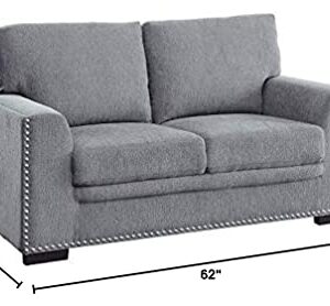 Lexicon Winona Living Room Loveseat, Gray