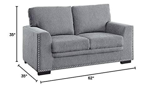 Lexicon Winona Living Room Loveseat, Gray