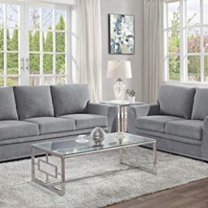 Lexicon Winona Living Room Loveseat, Gray