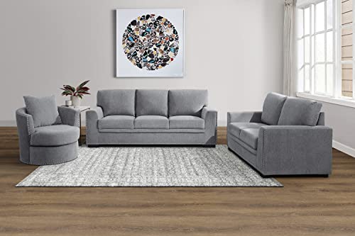 Lexicon Winona Living Room Loveseat, Gray