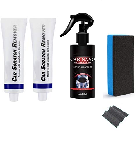 LLSY Nano Car Scratch Remover Kit with Car Nano Magic Cloth，Buy 1Get Anti Scratch Hydrophobic Polish Spray Car Nano Ceramic Coating