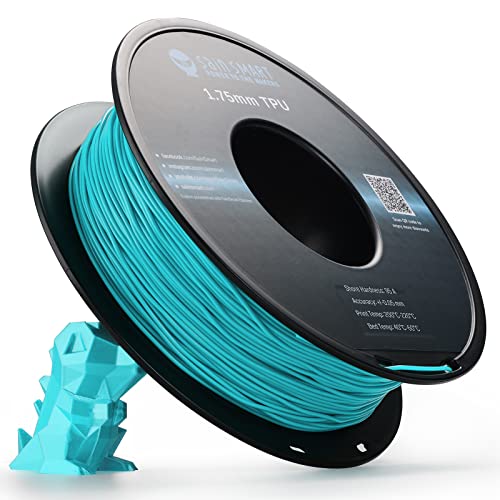 SainSmart Neon Color TPU, 1.75mm Flexible TPU 3D Printer Filament 800g, Dimensional Accuracy +/- 0.05 mm, Neon Cyan