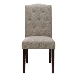 dhp dorel claudio tufted, upholstered living room furniture, taupe dining chair