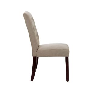 DHP Dorel Claudio Tufted, Upholstered Living Room Furniture, Taupe Dining Chair