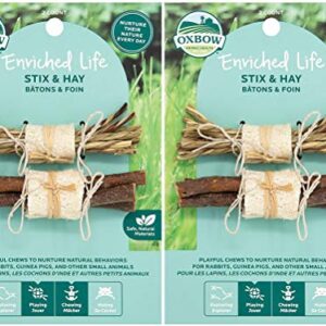 Oxbow Animal Health 4 Pack of Enriched Life Stix and Hay Small Pet Chews