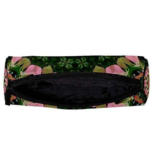 Pink and Green Mandala Flower Pencil Bag Pen Case Stationary Case Pencil Pouch Desk Organizer Makeup Cosmetic Bag for School Office