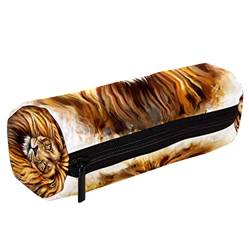 King Lion Aslan Pencil Bag Pen Case Stationary Case Pencil Pouch Desk Organizer Makeup Cosmetic Bag for School Office