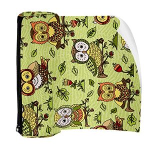 Flowers and Owls Pencil Bag Pen Case Stationary Case Pencil Pouch Desk Organizer Makeup Cosmetic Bag for School Office