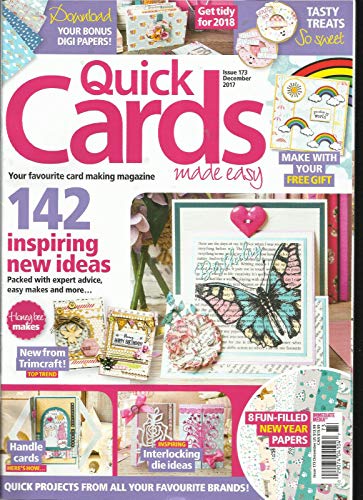 QUICK CARDS MADE EASY DECEMBER, 2017 FREE GIFTS OR CARD KIT ARE NOT INCLUDE.