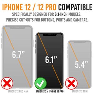 Alpatronix Battery Case for iPhone 12 Pro & iPhone 12 (6.1 inch), Strong Slim Portable Protective Extended Charging Cover Compatible with Wireless Charging, Apple Pay, CarPlay - BX12 - Black