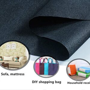 Non-Woven Fabric high-Density and Thickening Renovation Sofa DIY Home (60 in * 3 Yds, Black)