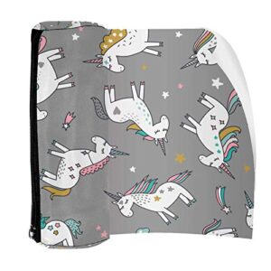 Magic Unicorn Pattern Pencil Bag Pen Case Stationary Case Pencil Pouch Desk Organizer Makeup Cosmetic Bag for School Office