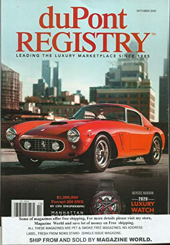 DUPONT REGISTRY MAGAZINE, MANHATTAN MOTORCARS OCTOBER, 2020