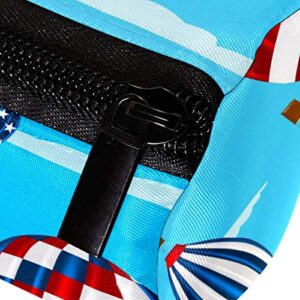 Independence Day Hot Air Balloon 4th of July! Pencil Bag Pen Case Stationary Case Pencil Pouch Desk Organizer Makeup Cosmetic Bag for School Office