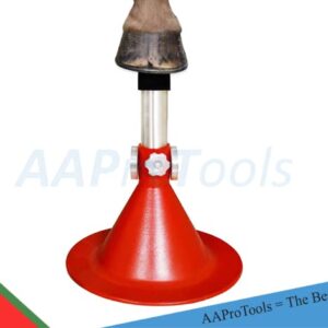 AAProTools Standard Horse Size Hoof Farrier Stand with Two Magnets RED + 1 Free Hoof Knife & Farrier Hammer