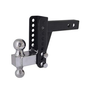 trailer valet blackout series 14k drop hitch | 2" ball & 2-5/16"ball | 0-6" drop