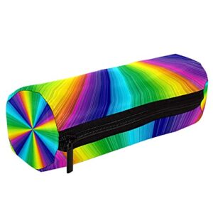 Colorful Rainbow Pencil Bag Pen Case Stationary Case Pencil Pouch Desk Organizer Makeup Cosmetic Bag for School Office