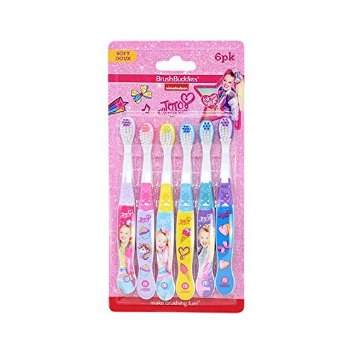 JojoSiwa Brush Buddies Kid's Toothbrush (6 Pack), Soft, Small