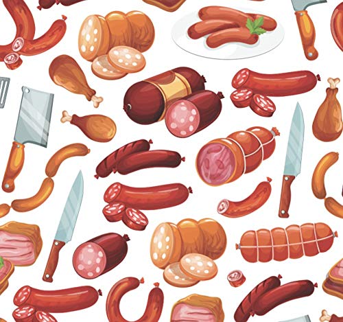 Stesha Party Meat Gift Wrap - Funny Wrapping Paper - Chef Present - 30 x 20 Inch (3 Sheets)