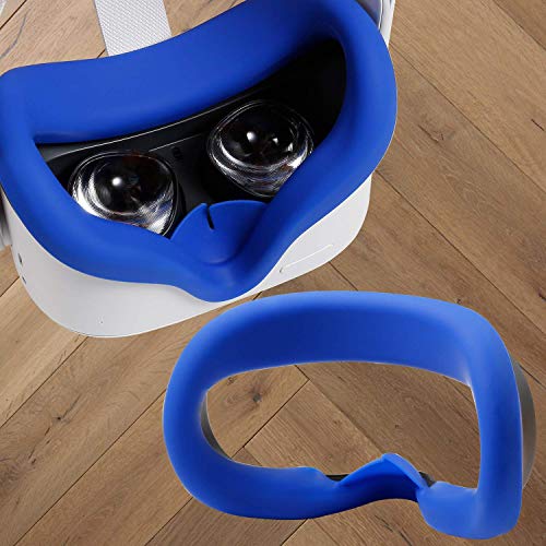 Topcovos Newest VR Silicone Interfacial Cover for Oculus Quest 2 Face Protect Skin Sweatproof Lightproof Anti-Leakage