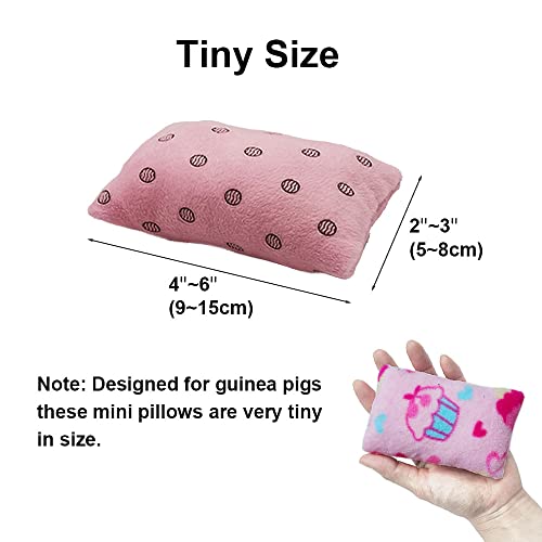 RIOUSSI Set of 4 Cozy Mini Pet Pillows for Guinea Pig Hedgehog Ferret Chinchilla Bunny