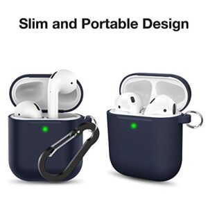 MITERV Airpods Case Cover Soft Silicone Protective Case Skin for Apple Airpod 1 2 Front LED Visible 6 Pack