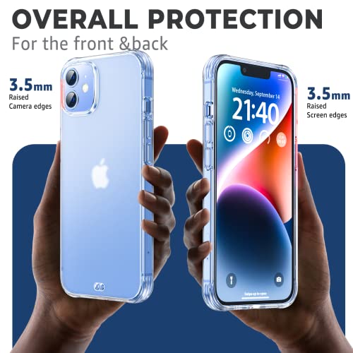 ORIbox for iPhone 12 Mini Case Clear,Translucent Matte case with Soft Edges, Lightweight,iPhone 12 Mini Phone Clear Case for Women Men Girls Boys Kids