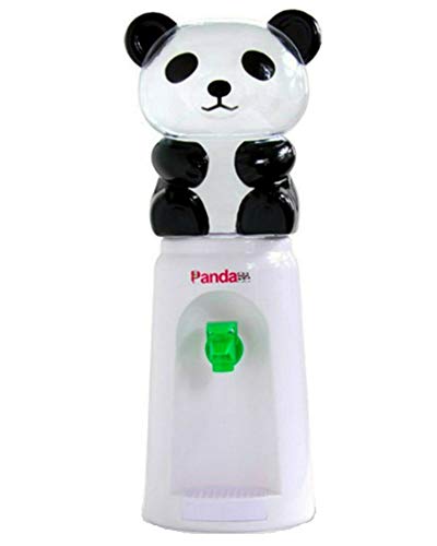 Panda Water Dispenser, 2.5 Liters Mini Bottled Cooler Drinking Stand for Office Desk, Room Table, Kitchen Counter - White