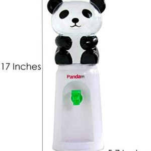 Panda Water Dispenser, 2.5 Liters Mini Bottled Cooler Drinking Stand for Office Desk, Room Table, Kitchen Counter - White