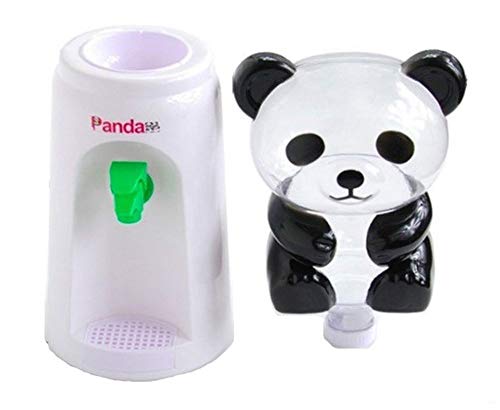 Panda Water Dispenser, 2.5 Liters Mini Bottled Cooler Drinking Stand for Office Desk, Room Table, Kitchen Counter - White