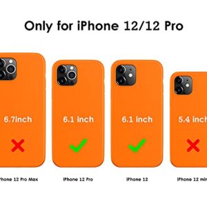 DTTO Compatible with iPhone 12/12 Pro Case Shockproof Silicone [Romance Series] Cover [Enhanced Camera and Screen Protection] with Honeycomb Grid Cushion for iPhone 12 6.1” 2020,Orange