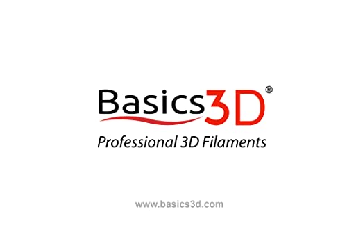 Basics 3D Professional 3D Printer Filament, Black, PLA Bioplastic Composite, 1.75mm, 1.0 Kg, Filament Compatible with Prusa, Creality, FlashForge and Most FDM Printers, Made in USA