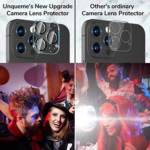 UniqueMe 𝑵𝑬𝑾 𝟮𝟬𝟮𝟮 [ 3 Pack] Compatible with iPhone 12 Pro Max 6.7" Camera Lens Protector Tempered Glass,[Case Friendly][Scratch-Resistant][Does Not Affect Night Shots] -Black Circle