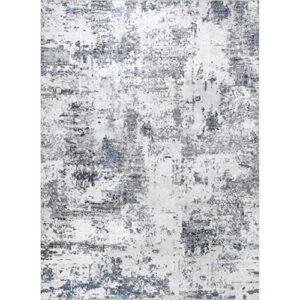 nuLOOM Dali Abstract Machine Washable Area Rug, 8' x 10', Grey