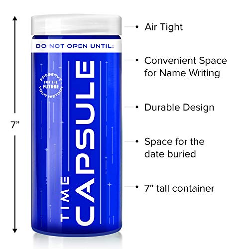 QPS Large Time Capsule to Bury for Kids - A Keepsake for Your Future Self - Airtight & Waterproof Underground Storage Container