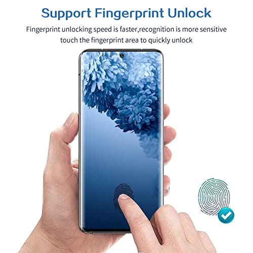 Galaxy S20 FE Screen Protector and Camera Protector, [3 Screen Protectors+3 Camera Protectors][Support Fingerprint] Tempered Glass Screen Protector for Samsung Galaxy S20 FE 5G/4G